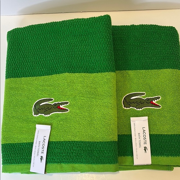 Lacoste | Bath | Lacoste Green Luxury Bath Towel Set | Poshmark